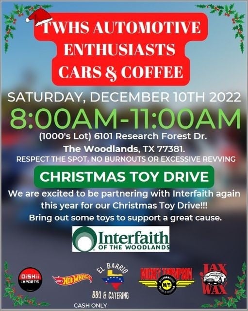 TWHS Automotive Enthusiasts Cars & Coffee - December 10, 2022