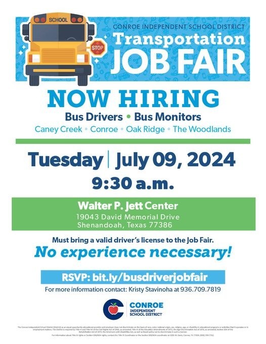 Explore Career Opportunities: Bus Driver & Monitor Roles at Conr